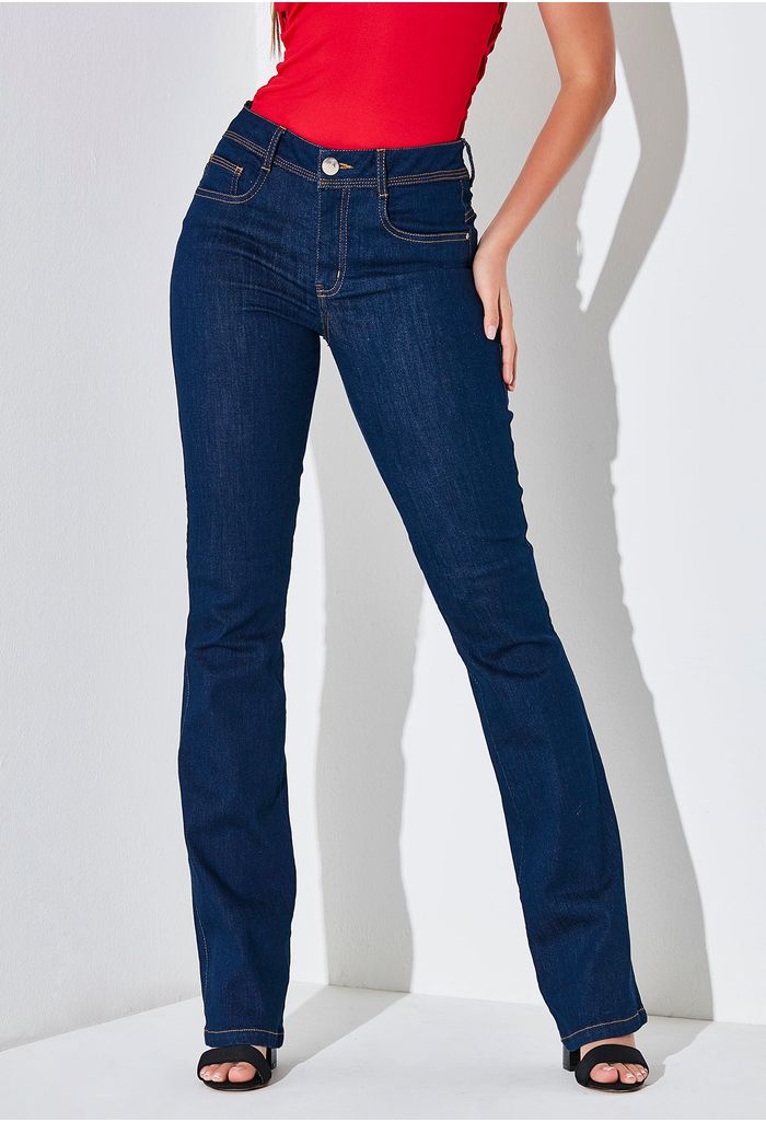 Jeans Denim Tipo Bota Recta para Mujer | ELA
